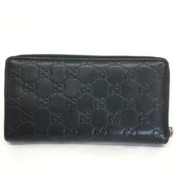 Gucci | Bags | Gucci Long Wallet Black Leather | Poshmark